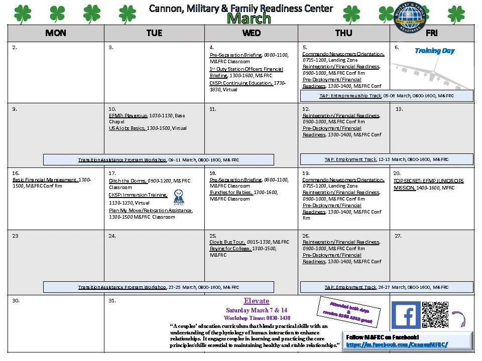 Military and Family Readiness | Cannon AFB